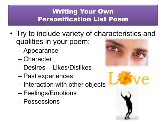 Creative Writing: Personification | PPTX