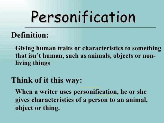 Personification | PPT | Poetry | Books and Literature