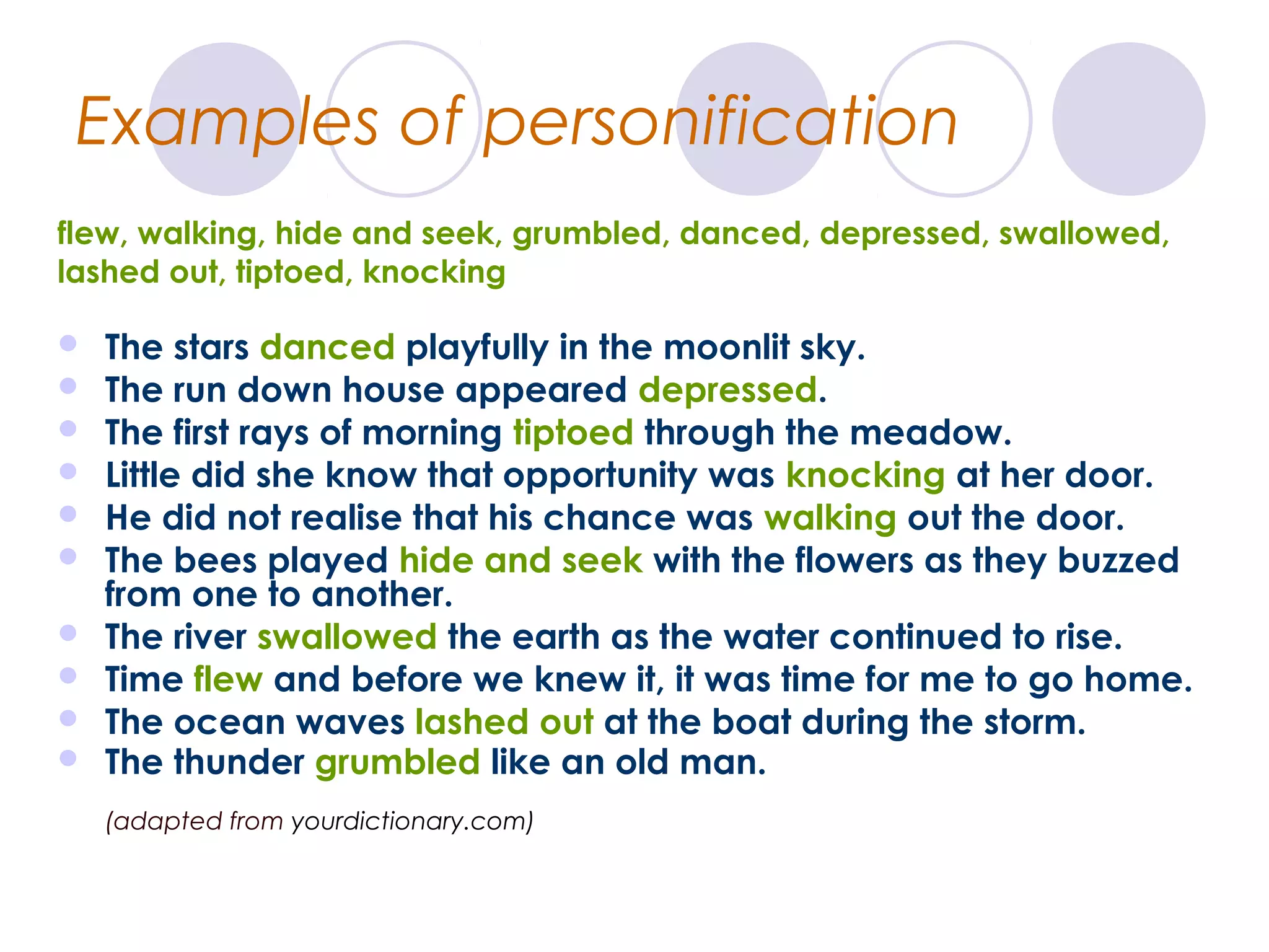 Figures of speech: Personification | PPT | Weather | Science