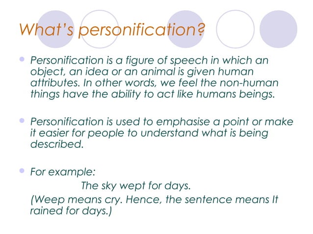 Figures of speech: Personification | PPT | Weather | Science