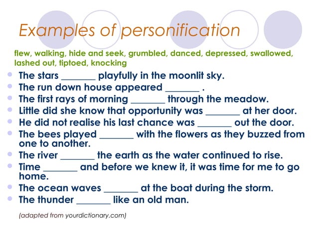 Figures of speech: Personification | PPT | Weather | Science