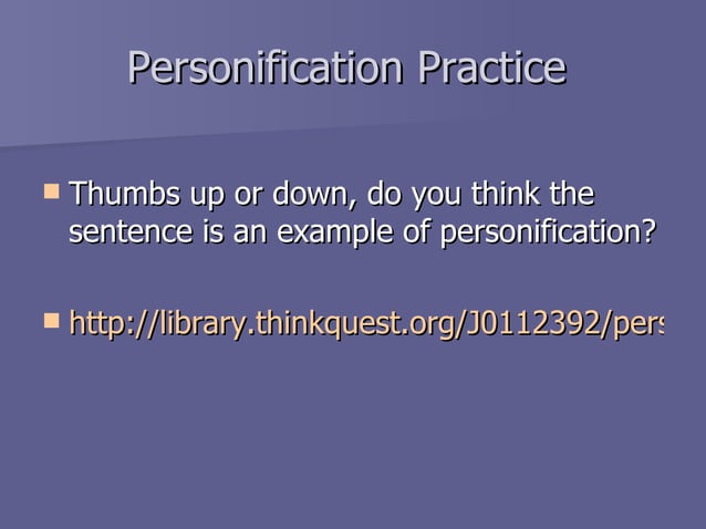 Personification Lesson Ppt | PPT | Poetry | Books and Literature