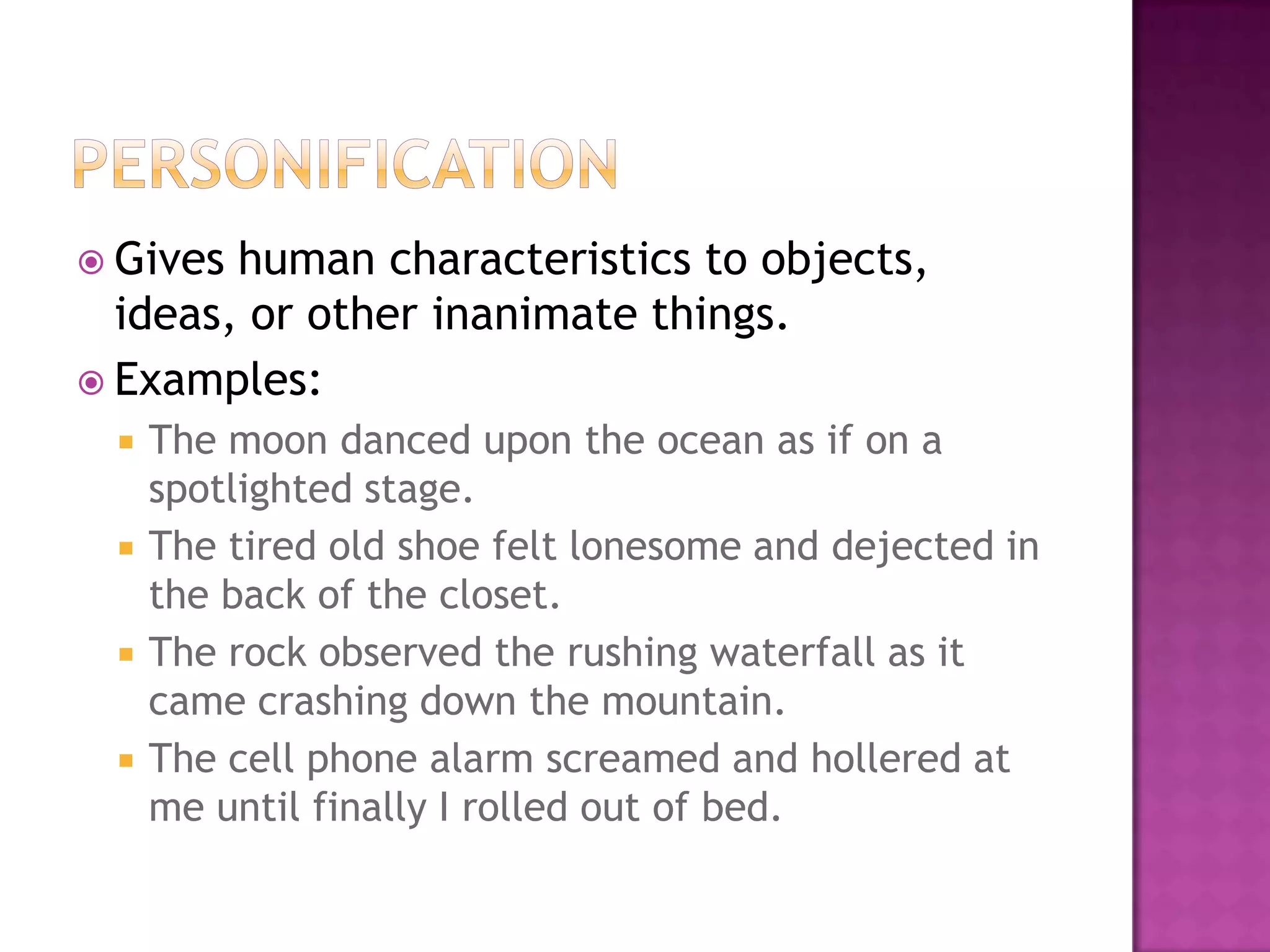 Personification And Hyperbole | PPTX