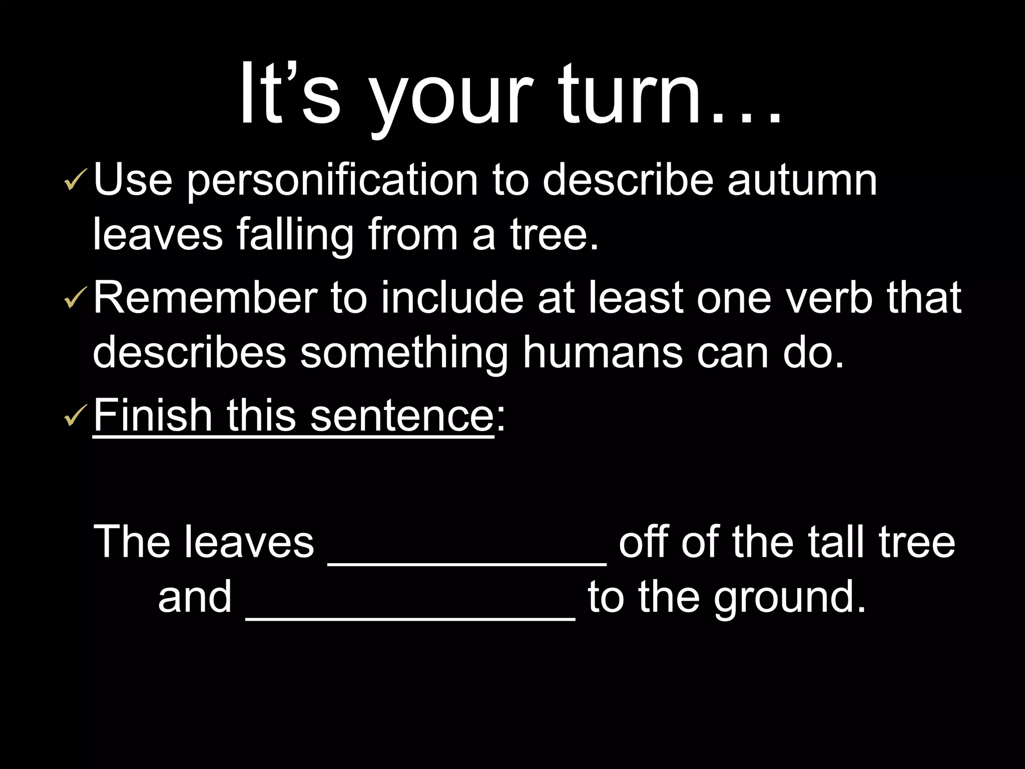 Personification power point | PPTX