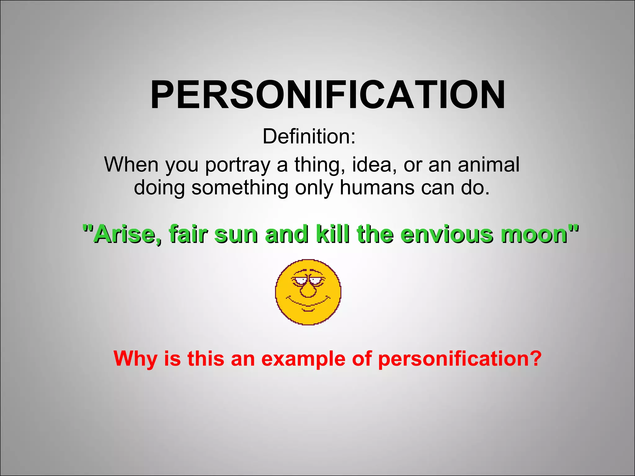 Personification Ppt | PPT