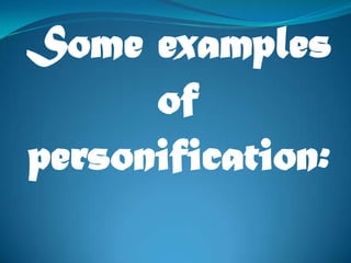 Examples Of Personification For Kids