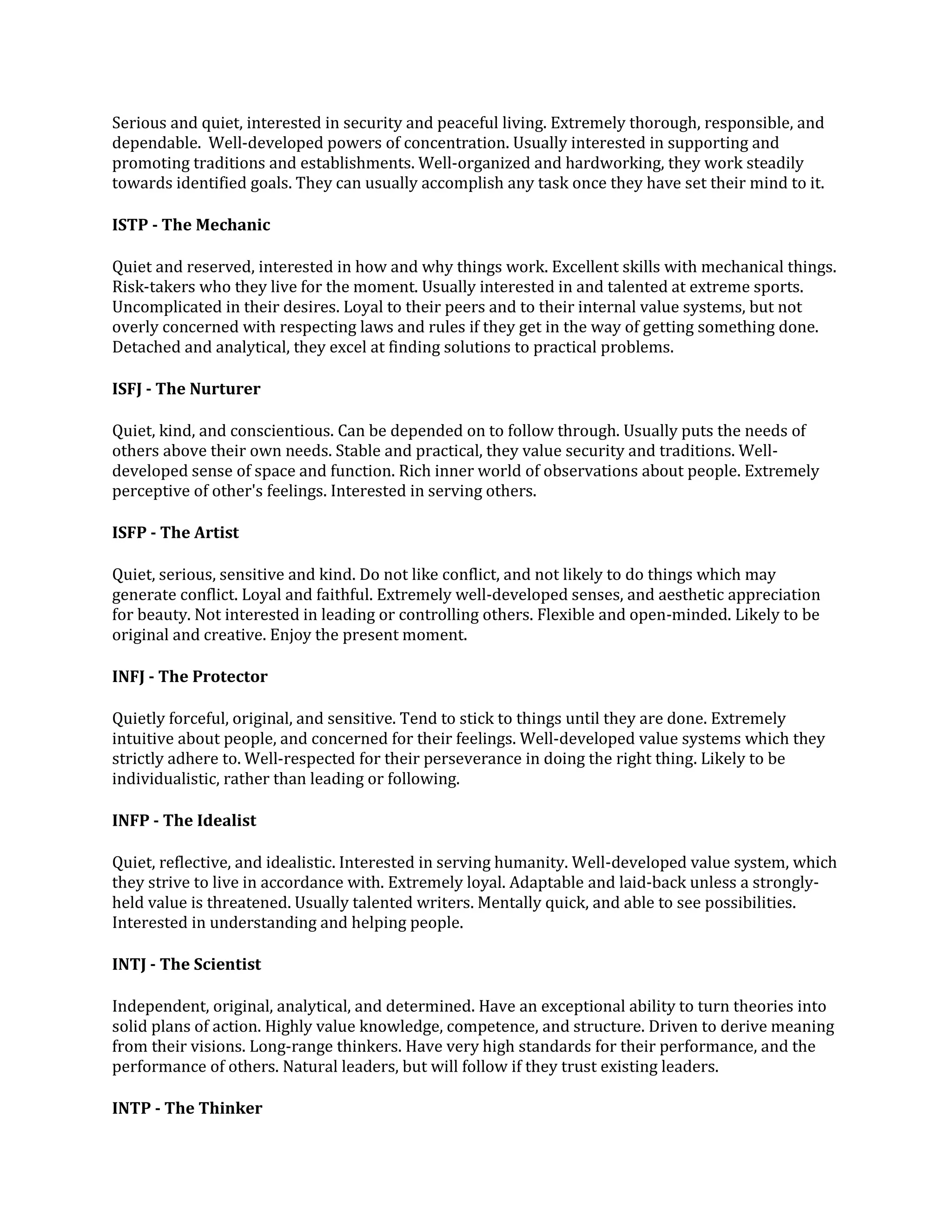 Personality types and choice of medical specialties among medical ...