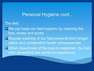 Personel hygiene & hand washing | PPTX