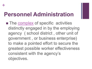 Personnel administration | PPTX