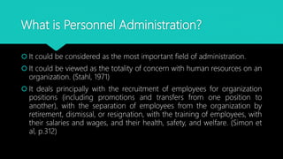 Personnel administration | PPTX