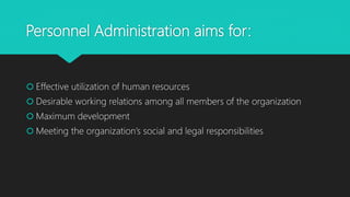 Personnel administration | PPTX