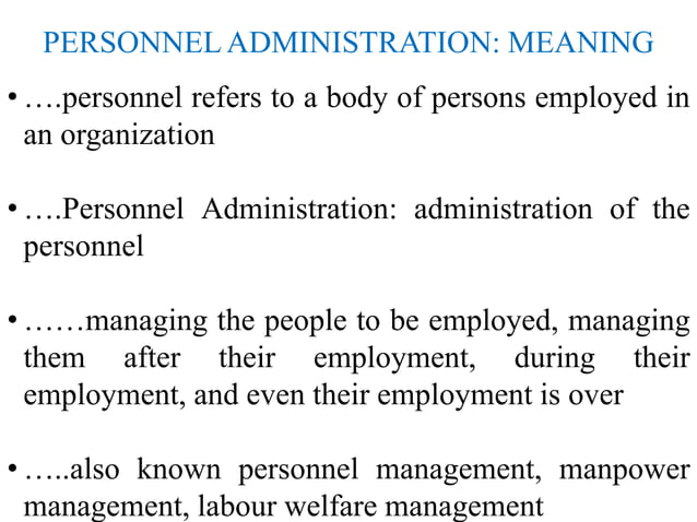 PERSONNEL ADMINISTRATION MEANING.ppt