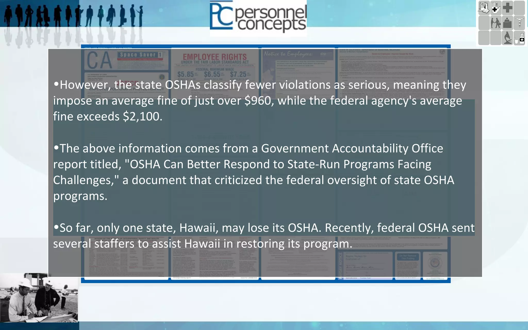 Personnel concepts state level occupational safety and health ...