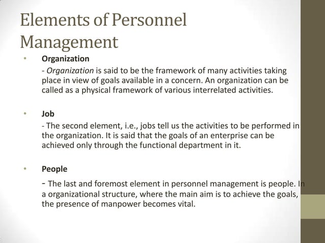 Personnel Management | PPTX