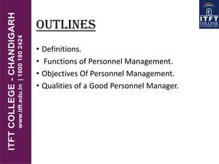 itft-personnel management | PDF