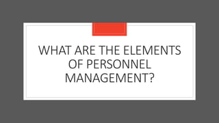 Personnel management | PPTX