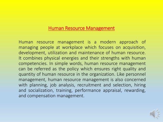 Personnel management vs human resource management | PPTX | Human ...