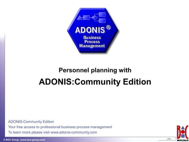 Personnel planning with ADONIS:Community Edition | PPT