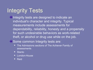 Personnel Profiles Assessment Testing for Employers | PPT