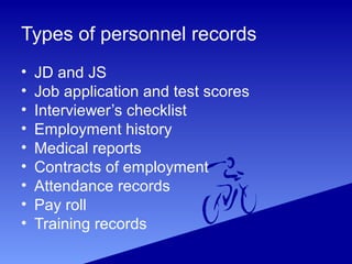 Personnel records | PPT