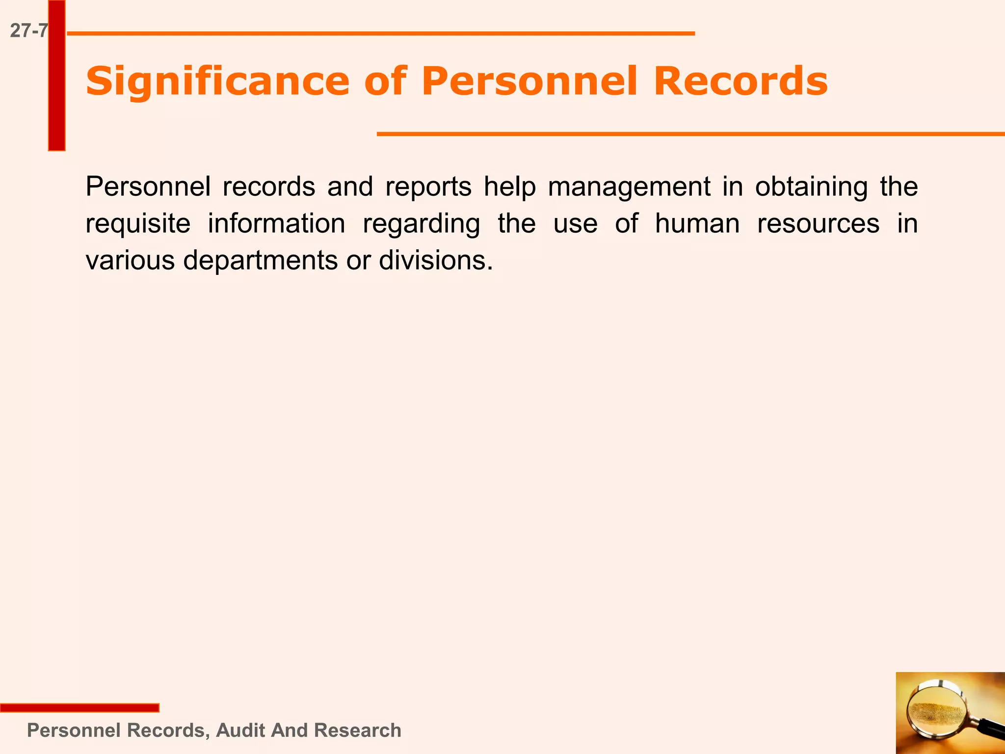 Personnel records, audit and research - HR Audit | PPT