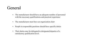 Personnel requirement as per gmp | PPTX