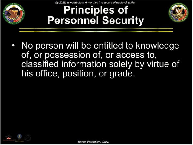 PERSONNEL SECURITY power point presentation | PPTX