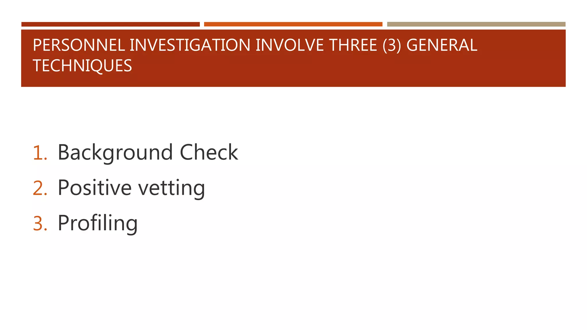 Personnel security investigation | PPTX