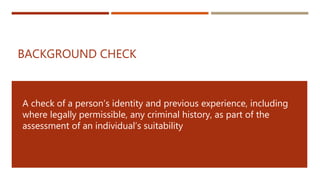 Personnel security investigation | PPTX