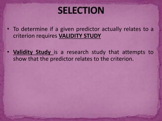 Personnel selection, ( industrial and organizational psychology | PPTX
