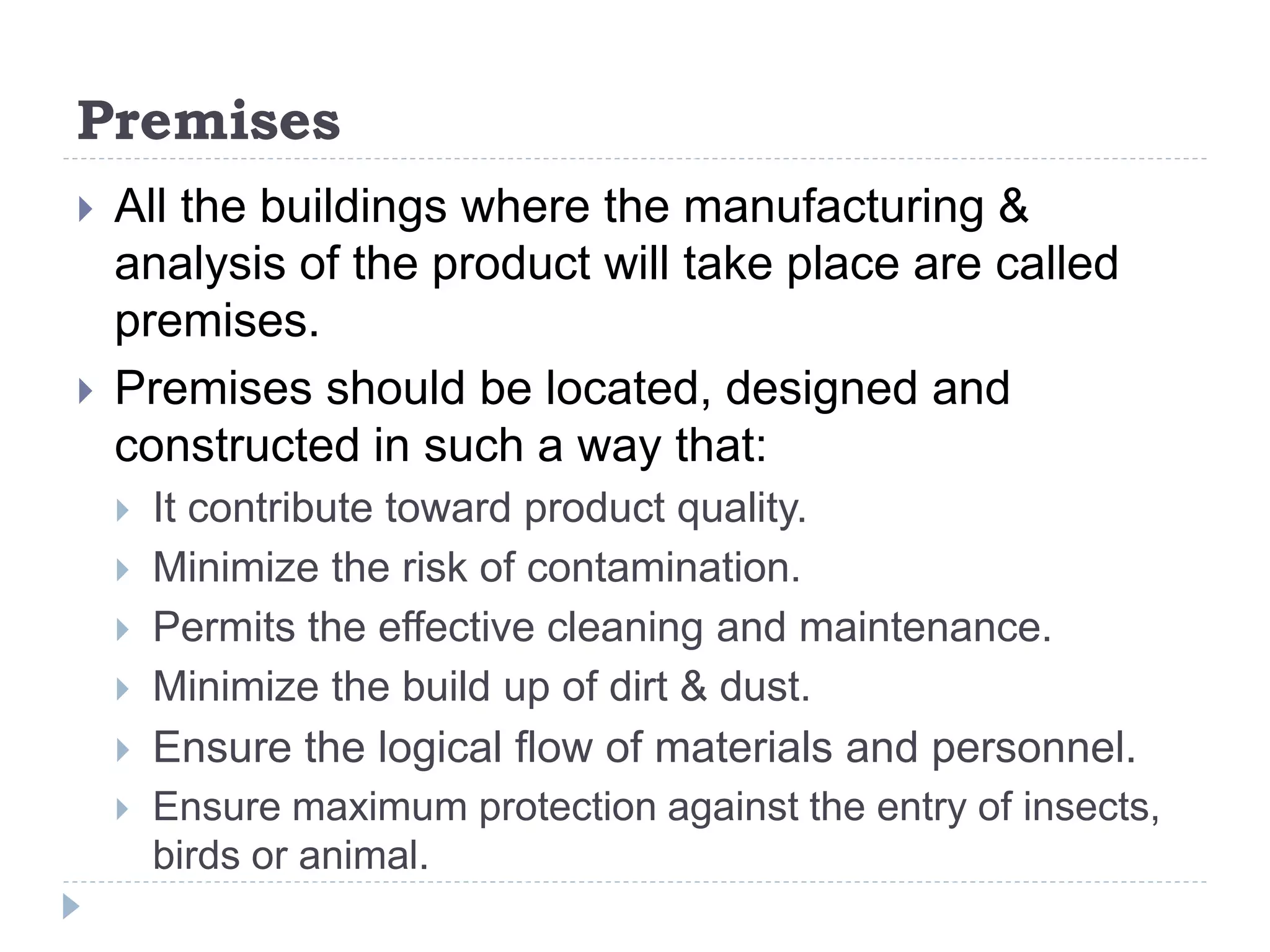 Organization, personnels & premises in pharma industries | PPTX