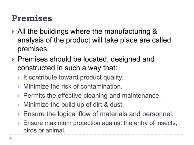 Organization, personnels & premises in pharma industries | PPTX ...