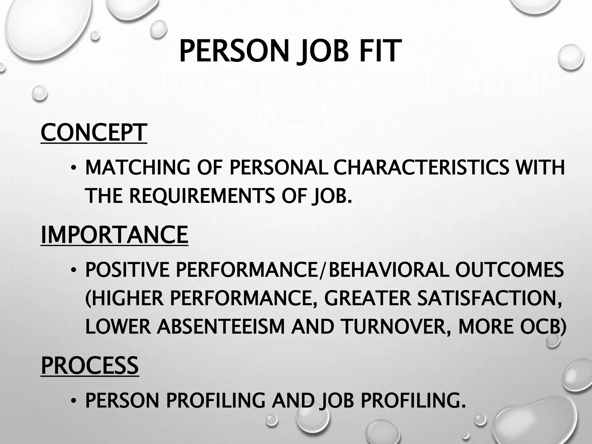 Person profiling - Person Job Fit | PPTX