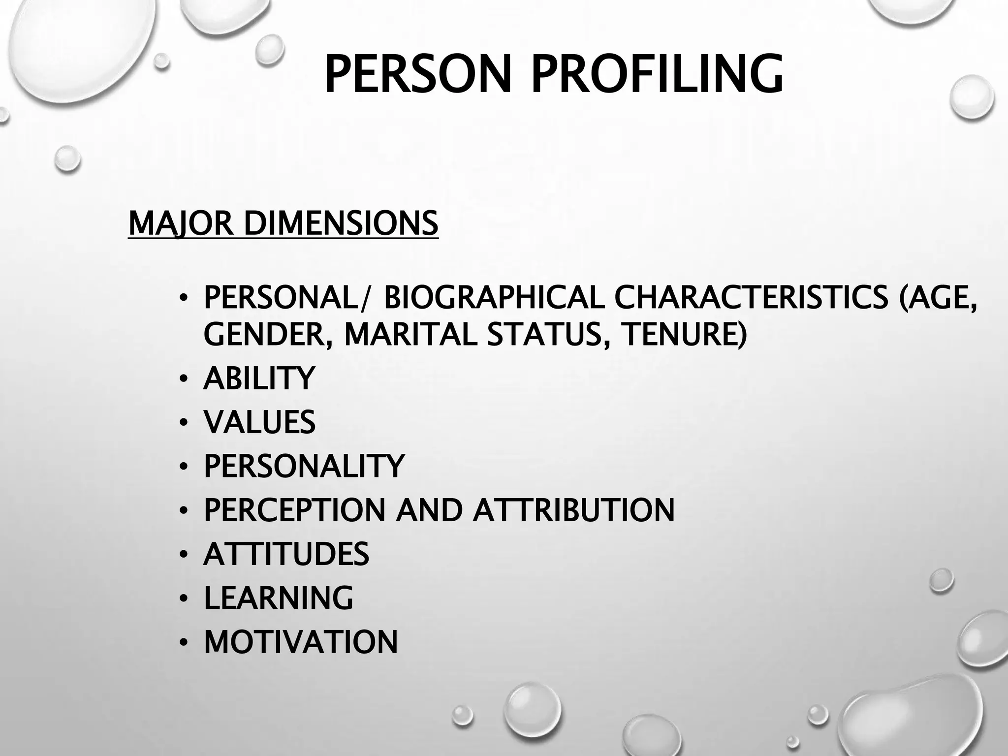 Person profiling - Person Job Fit | PPTX