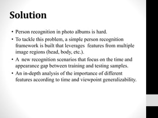 Person Recognition | PPTX