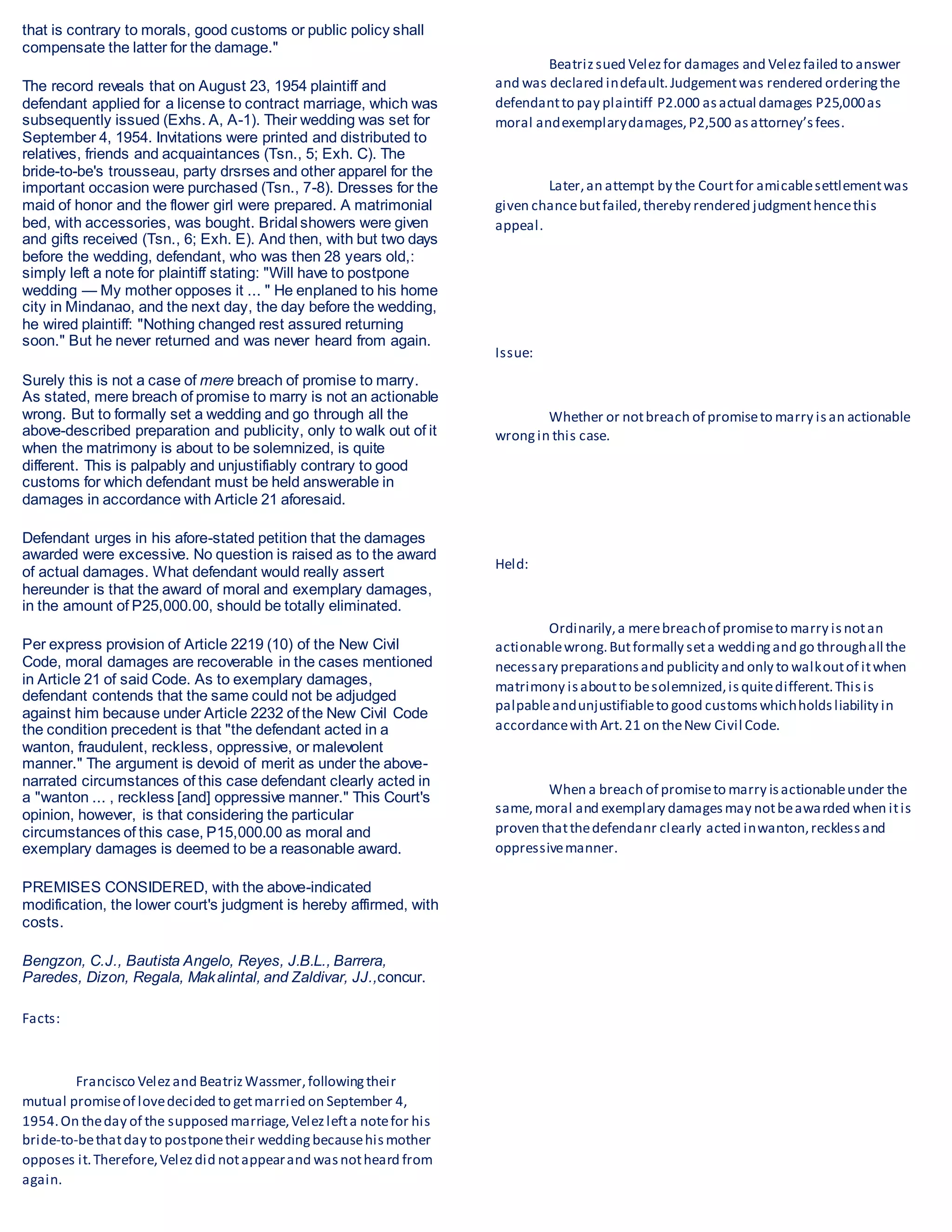 Persons 1 wassmer v velez | DOCX