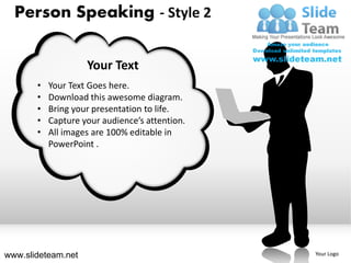 Person speaking call outs style design 2 powerpoint presentation slides ...