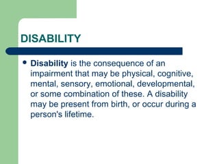 Persons with disability | PPT