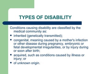 Persons with disability | PPT