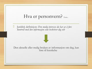 Personvern og elektroniske spor | PPT