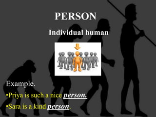 Person vs persons vs people vs peoples | PPTX | Family and Relationships