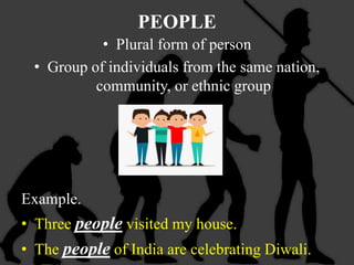 Person vs persons vs people vs peoples | PPTX | Family and Relationships