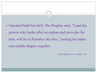 Person who looks after an orphan | PPTX | Islam | Religion & Spirituality