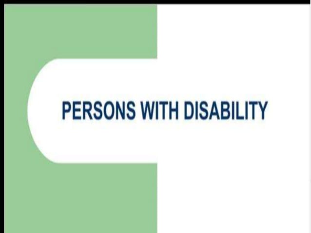 person with disability and pwd act ppt.pptx | Medical Health