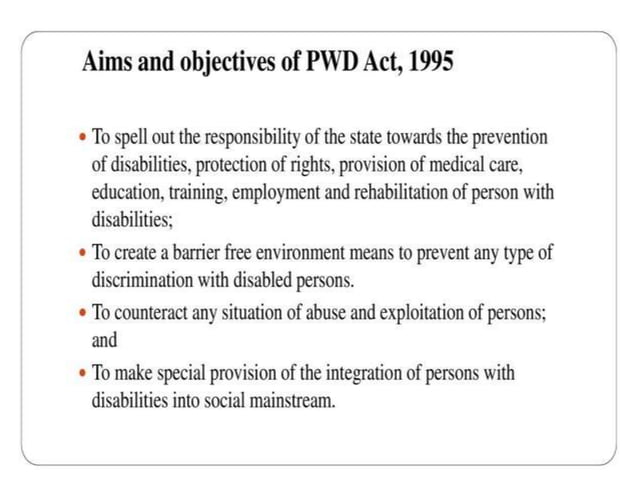 person with disability and pwd act ppt.pptx | Medical Health