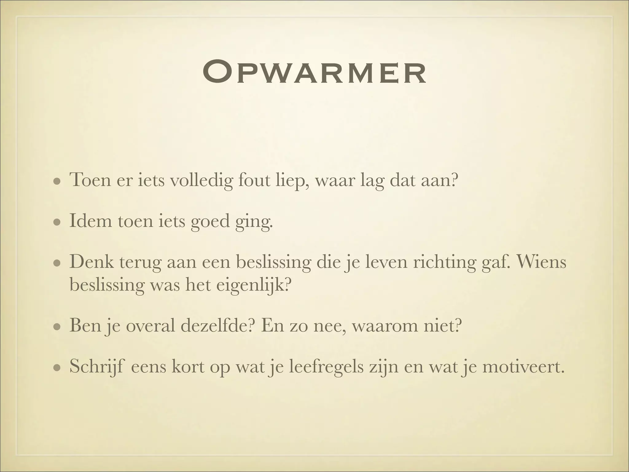 Persoonlijk Meesterschap Basis | PDF