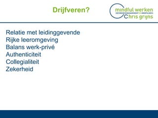 Workshop A - Persoonlijk leiderschap | PPT