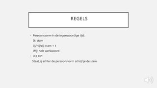 Persoonsvorm instructie | PPTX