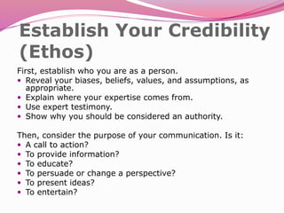 Ethos, Pathos, Logos in writing | PPT