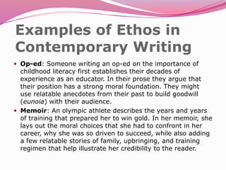 Ethos, Pathos, Logos in writing | PPT